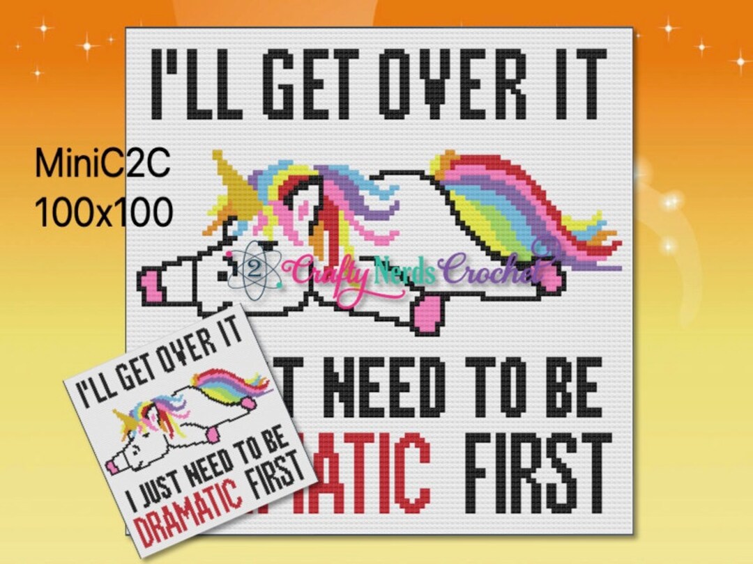 Dramatic Unicorn Blanket Pattern Graph With Minic2c Written, Unicorn ...