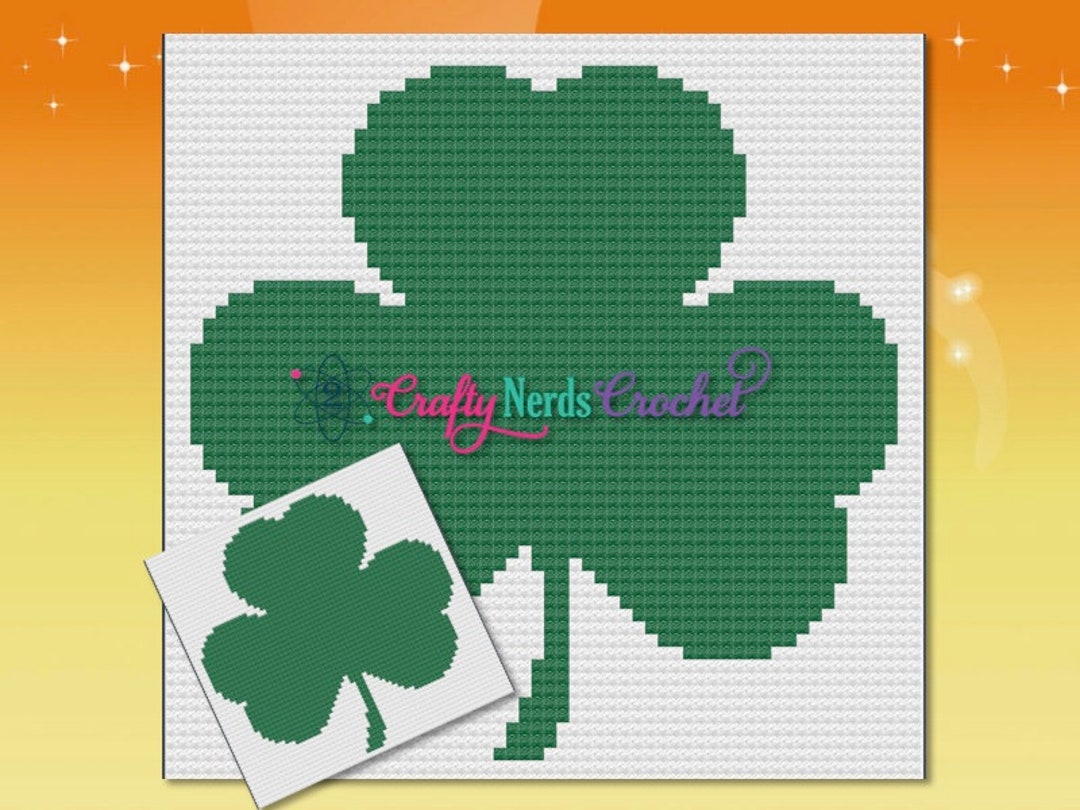 Clover Pattern Graph Single Crochet SC Throw Pillow and C2c/minic2c ...