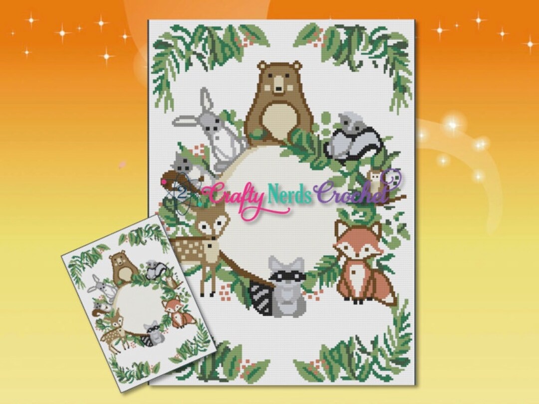 Woodland Creatures Skunk Pattern Graph With Single Crochet Written ...