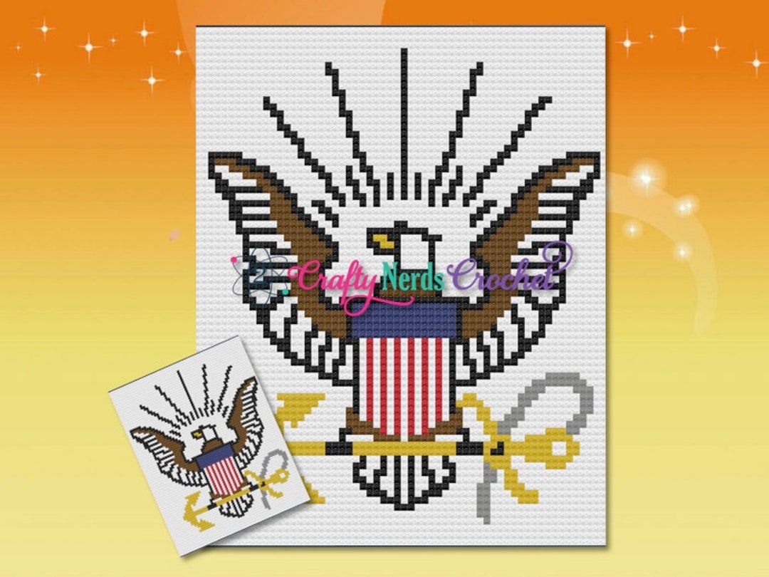 Navy Eagle Pattern Graph With C2C Written, Navy Eagle Graphgan Pattern ...