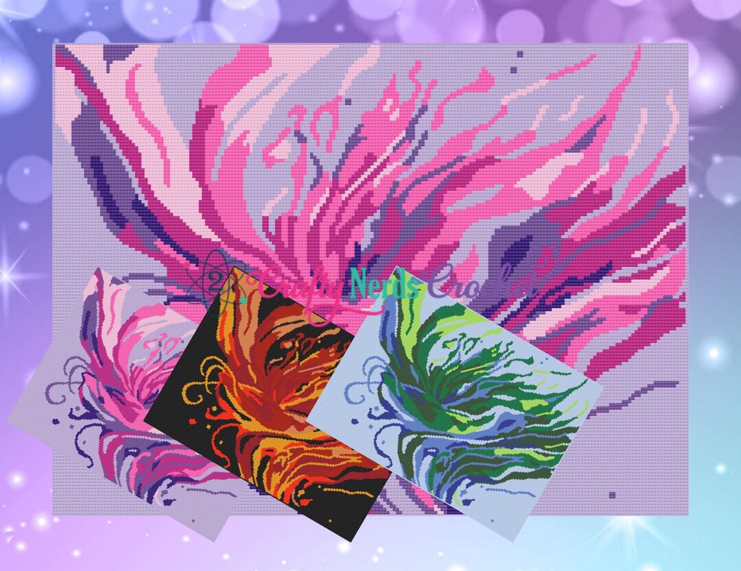 Flame Swirl Crochet Pattern Graph With SC Single Crochet Written, Swirl ...