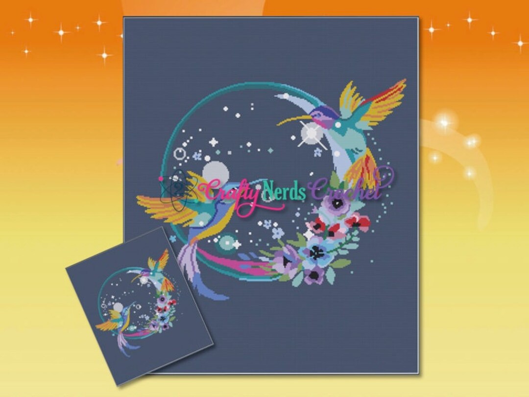 Hummingbirds and Flowers Pattern Graph With SC and TSS Written ...