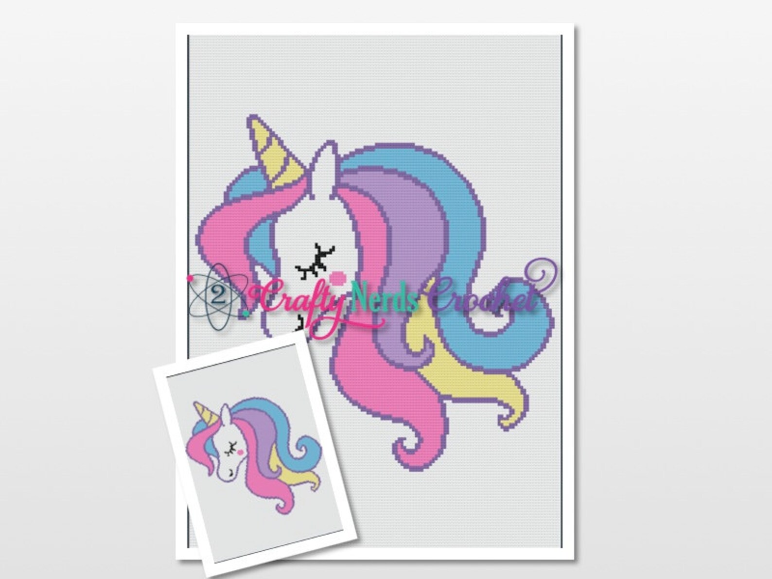 Baby Unicorn Pattern Graph With Single Crochet and TSS | Etsy