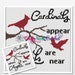 Cardinal Appear When Angels Are Near Pattern Graph With Mini | Etsy