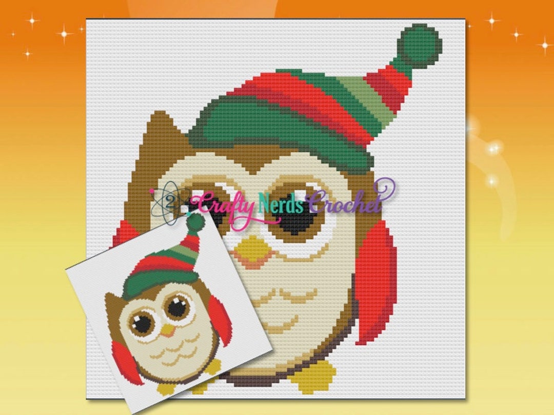 Elf Owl Pattern Graph With Minic2c Written, Christmas Elf Owl Graphgan ...