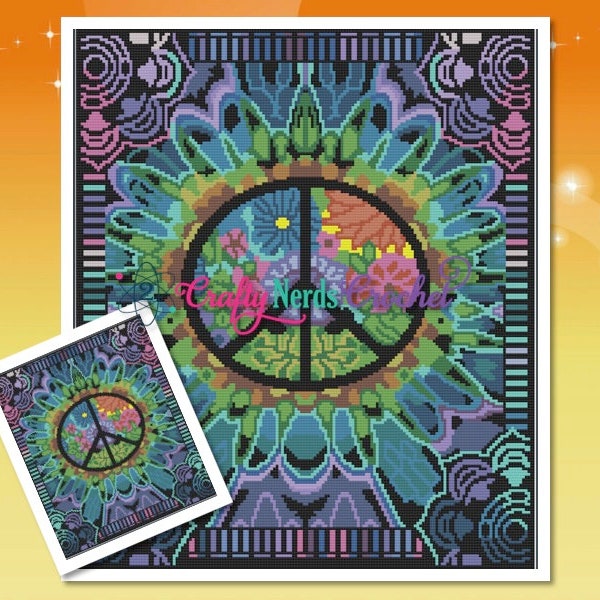 Crochet Peace Sign - Etsy