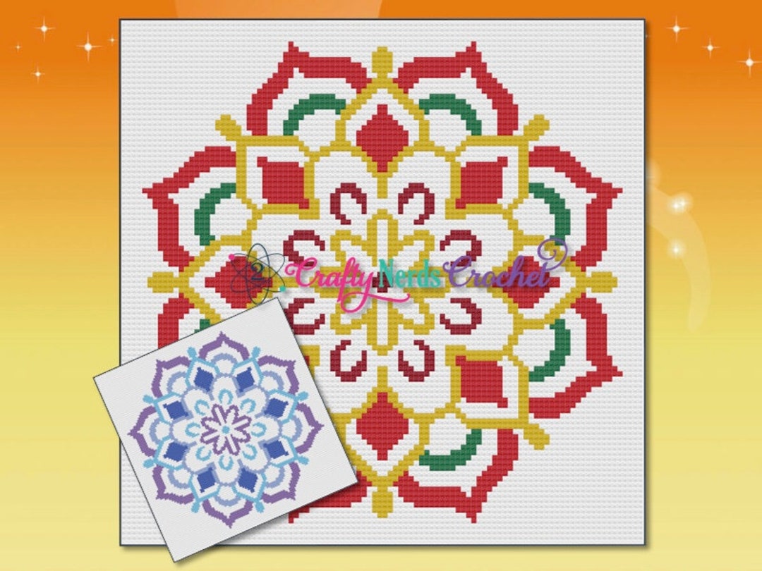 Winter Mandala Pattern Graph With SC TSS and Minic2c Written, Mandala ...