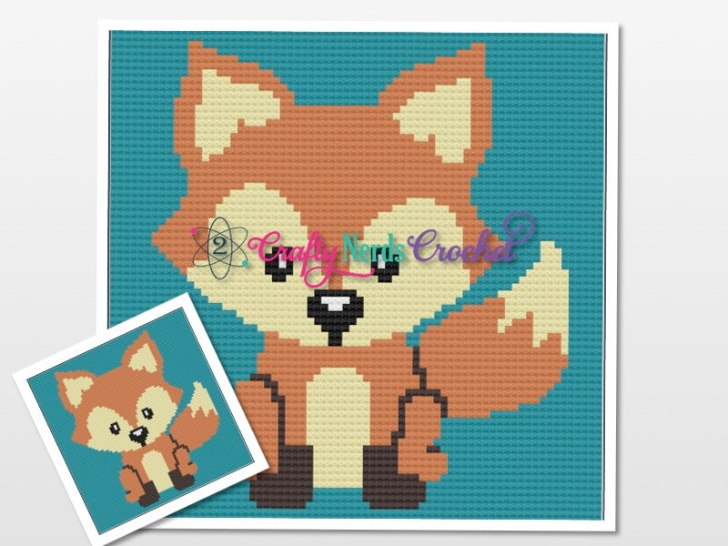 Baby Fox Pattern Graph With Single Crochet and Mini C2C | Etsy