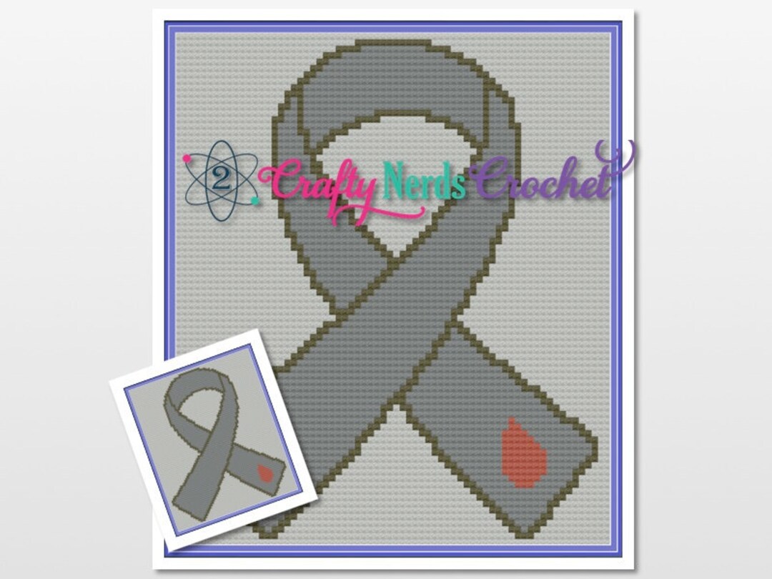 Diabetes Awareness Ribbon Pattern Graph With C2C Written, Diabetes ...