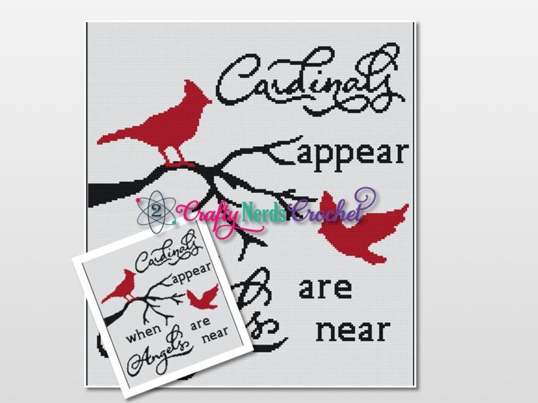 Cardinals Appear Crochet Pattern Graph With Single Crochet Written ...