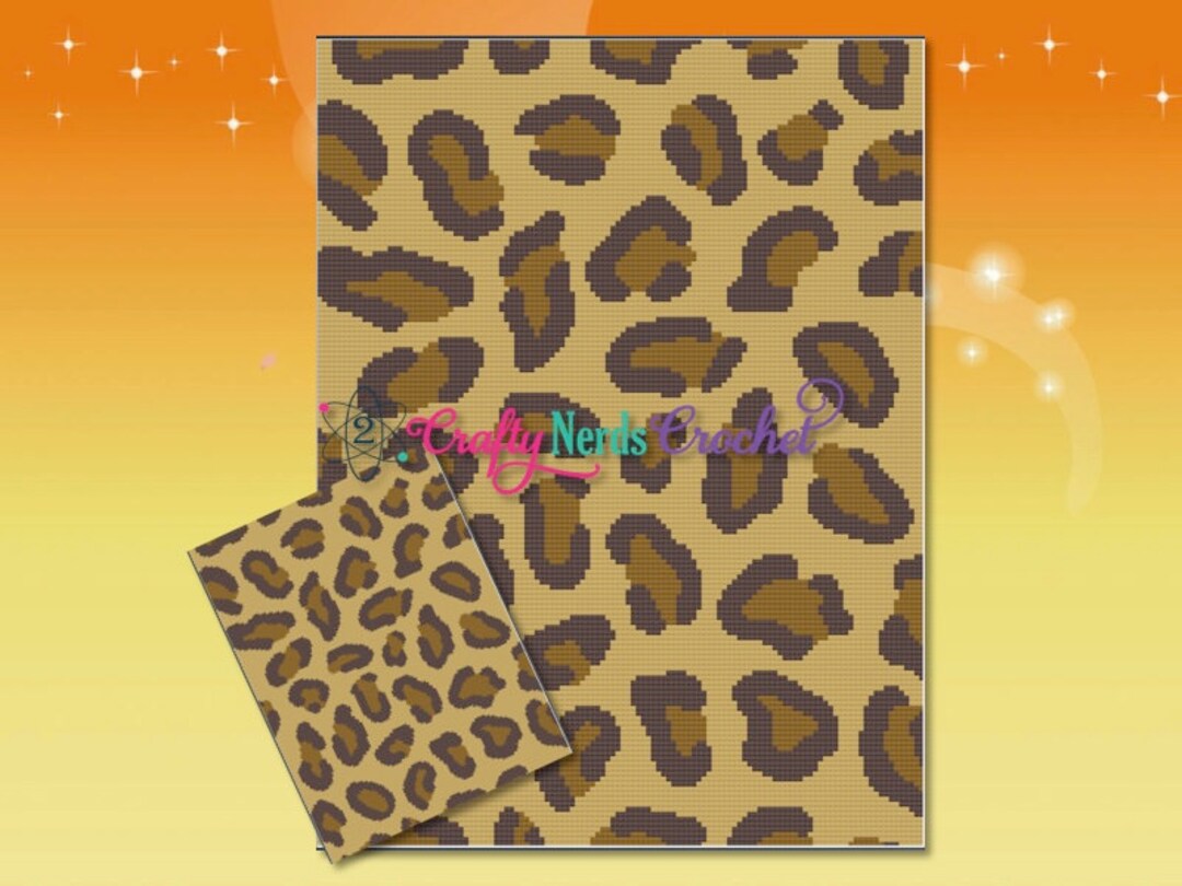 Cheetah Leopard Print Pattern Graph With SC and Minic2c Written, Animal ...