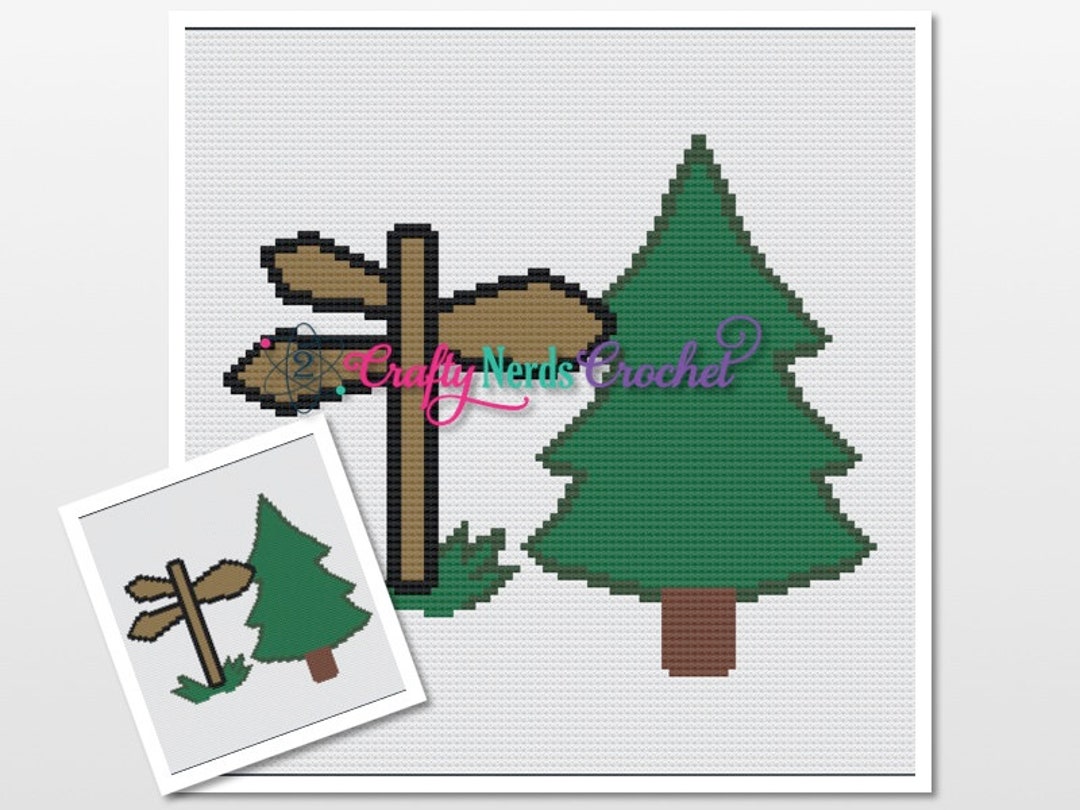 Gone Hiking Pattern Graph With Mini C2C and Single Crochet Written ...