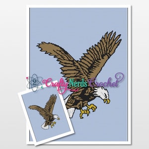 Flying Eagle Pattern Graph With Single Crochet Written, Flying Eagle ...