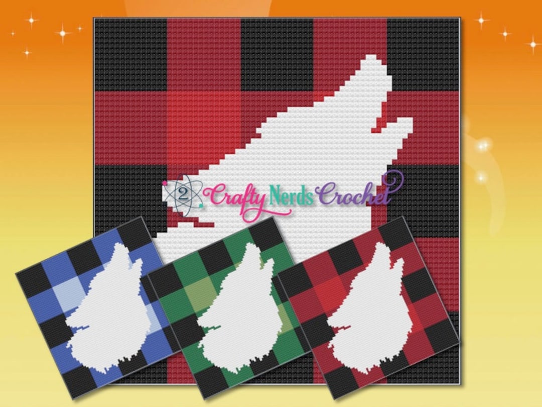 Buffalo Plaid Wolf Blanket Pattern Graph With C2c/minic2c Written ...