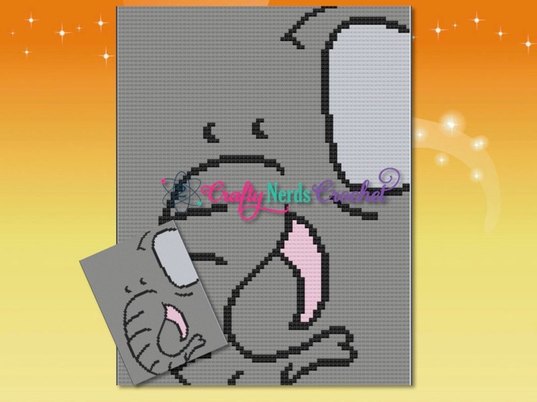 Elephant Pattern Graph With Minic2c Written, Elephant Graphgan DIY ...