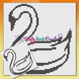Swan Pattern Graph With C2C Written, Swan Graphgan Pattern, Swan ...