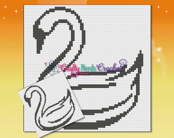SWAN C2C GRAPH PATTERN With Row by Row Written Count and Color Chart ...