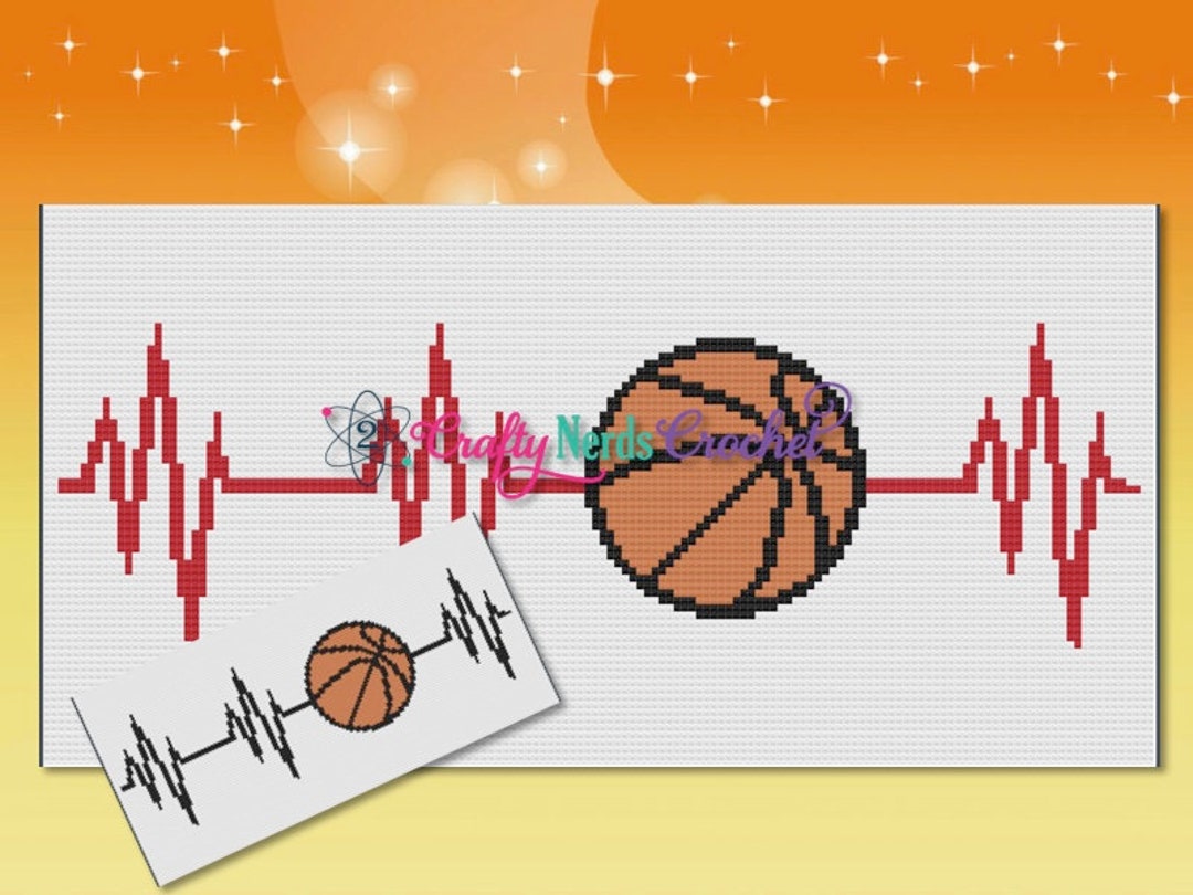 Basketball Love Pattern Graph With Mini C2C Written, Basketball ...