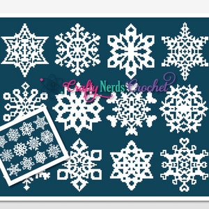 Snowflakes Graph With Single Crochet Written, Snowflakes Graphgan ...