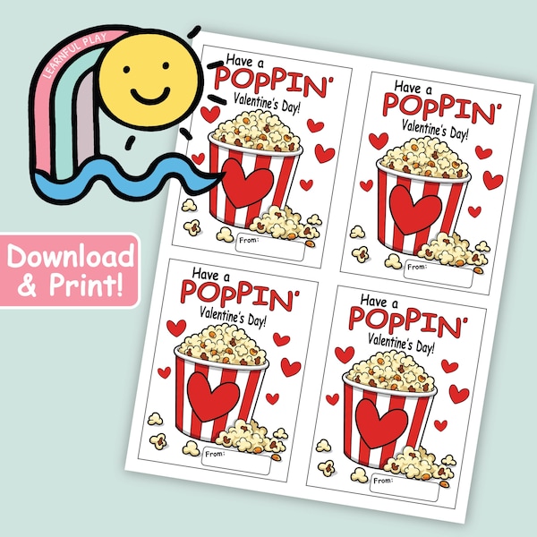 Have a Poppin Valentines Day - Etsy