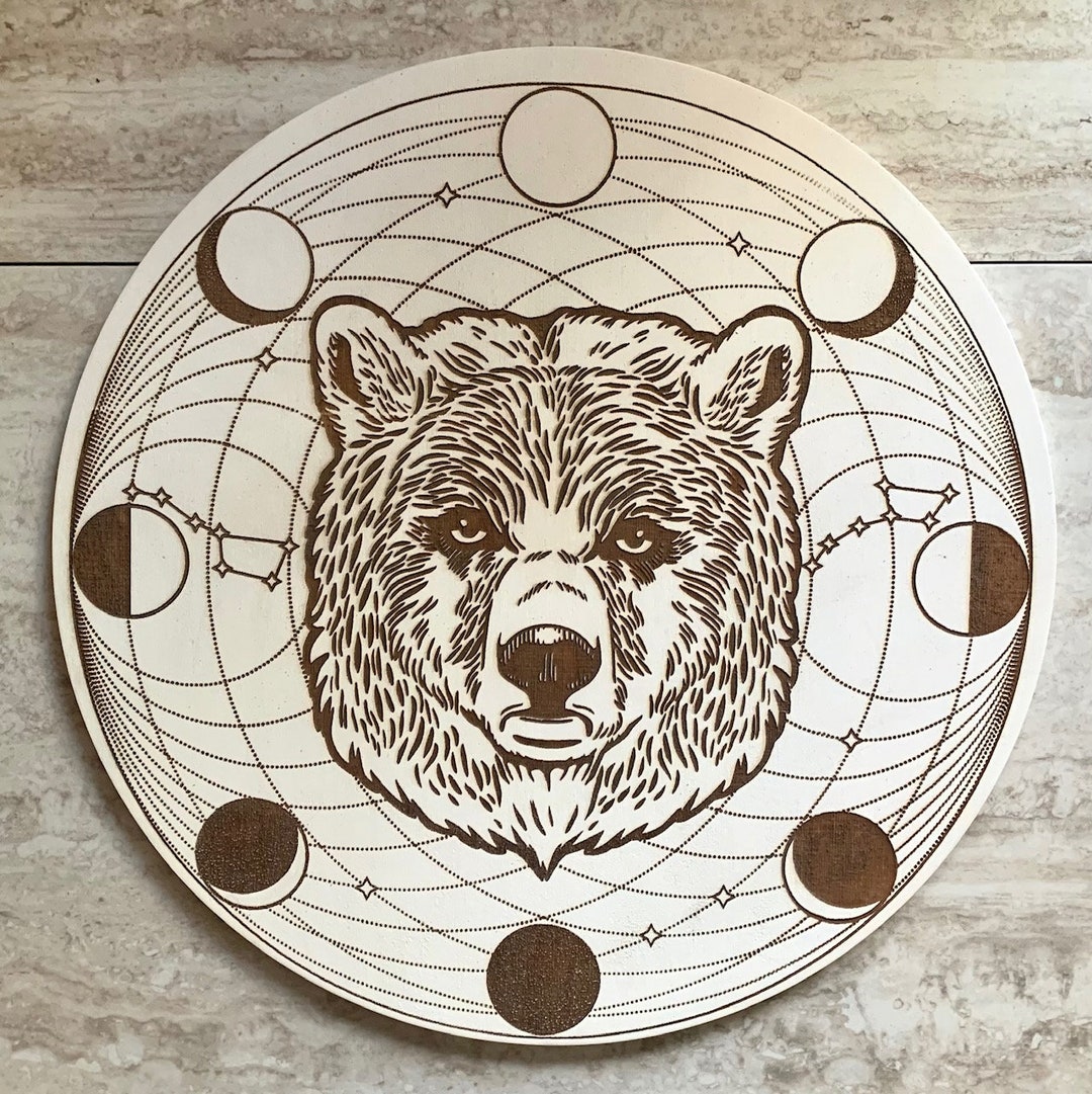 Bear ursa Major Crystal Grid Custom-made, Chalk Paint - Etsy
