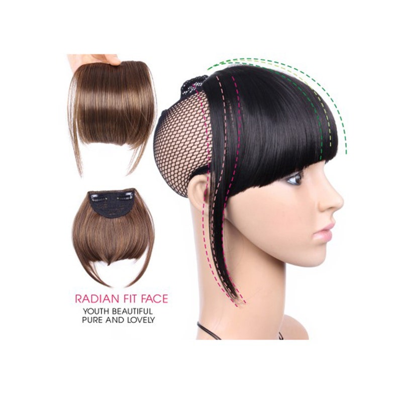 Neat Front False Fringe Clip in Bangs HairpieceFringe Natural | Etsy