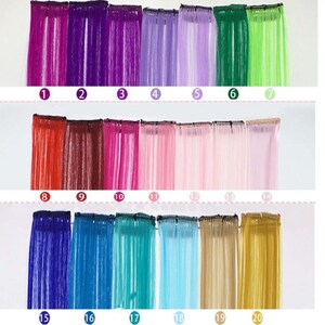 20 Colored Clip in Hair Extensionscolor Party Straight Hair - Etsy Canada