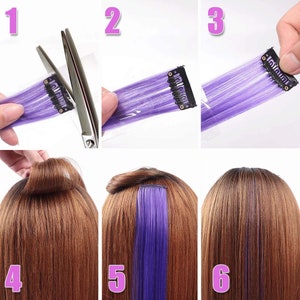 20 Colored Clip in Hair Extensionscolor Party Straight Hair - Etsy Canada