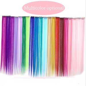 20 Colored Clip in Hair Extensionscolor Party Straight Hair - Etsy Canada