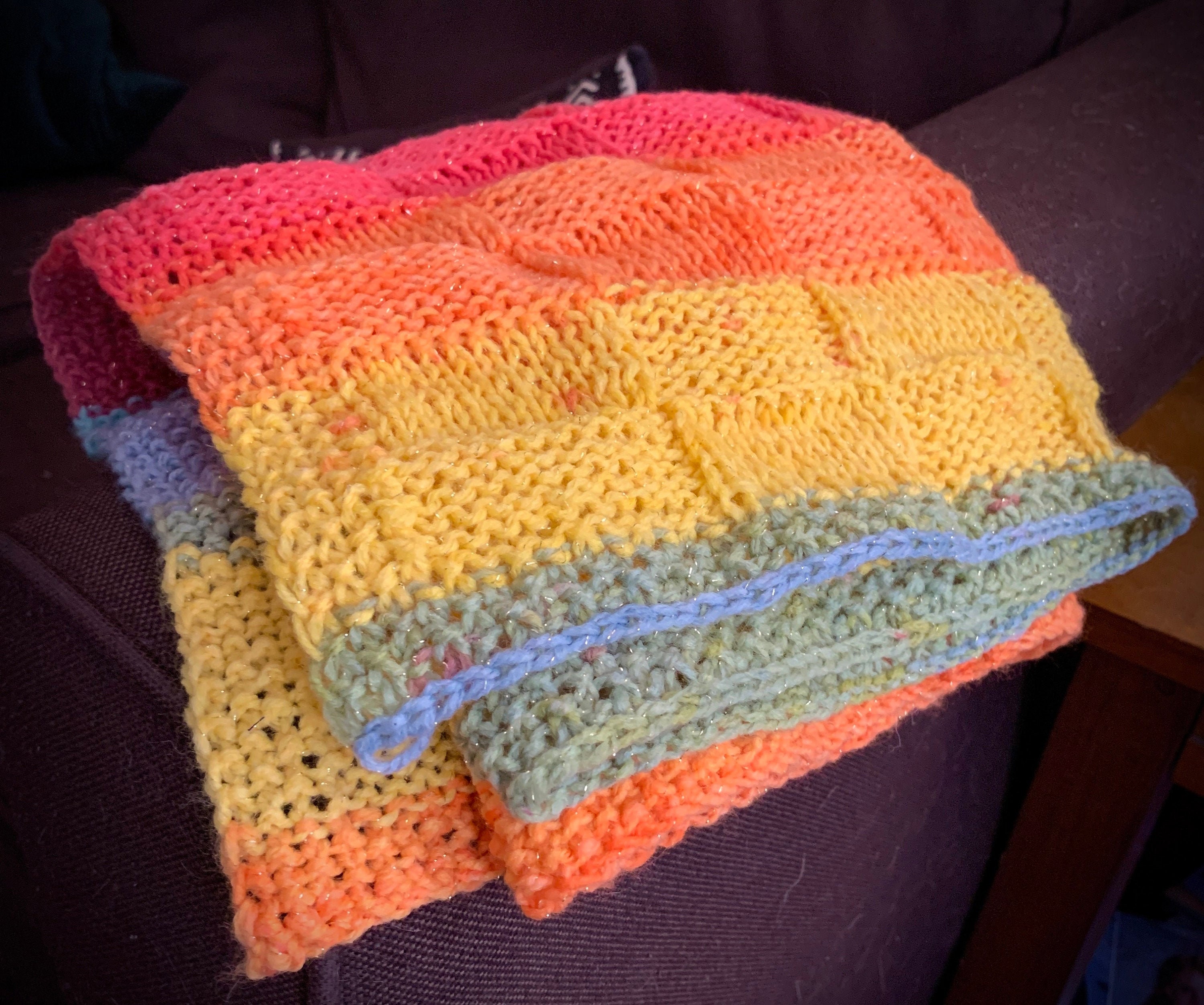 Rainbow Fish Baby Blanket Handmade - Etsy New Zealand