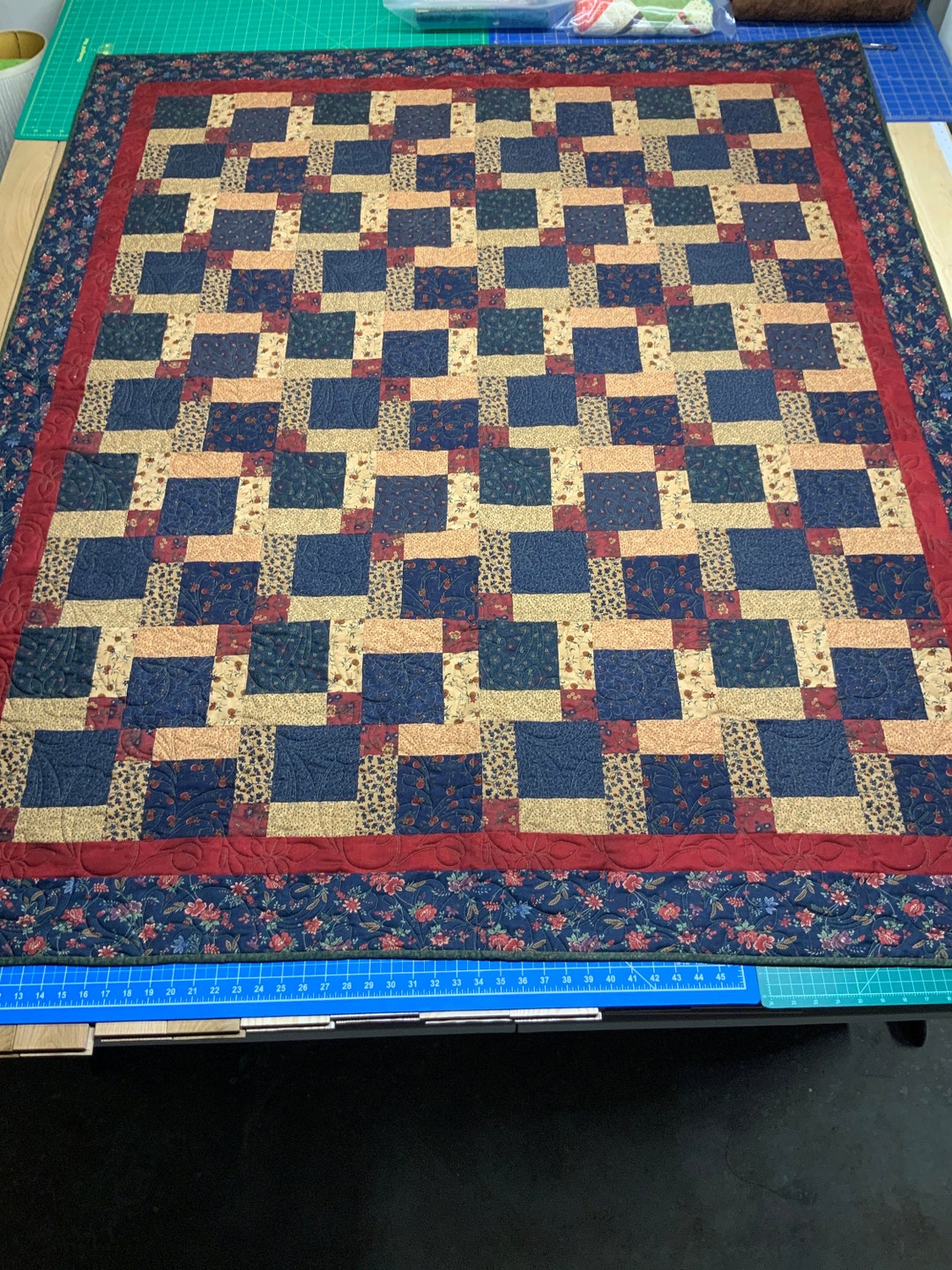 Homemade Quilt Kansas Troubles Patchwork - Etsy