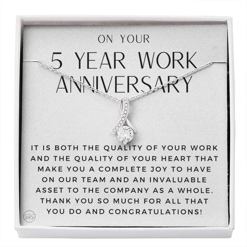 5 Year Job Anniversary Gift Thank You Gift From Boss Etsy