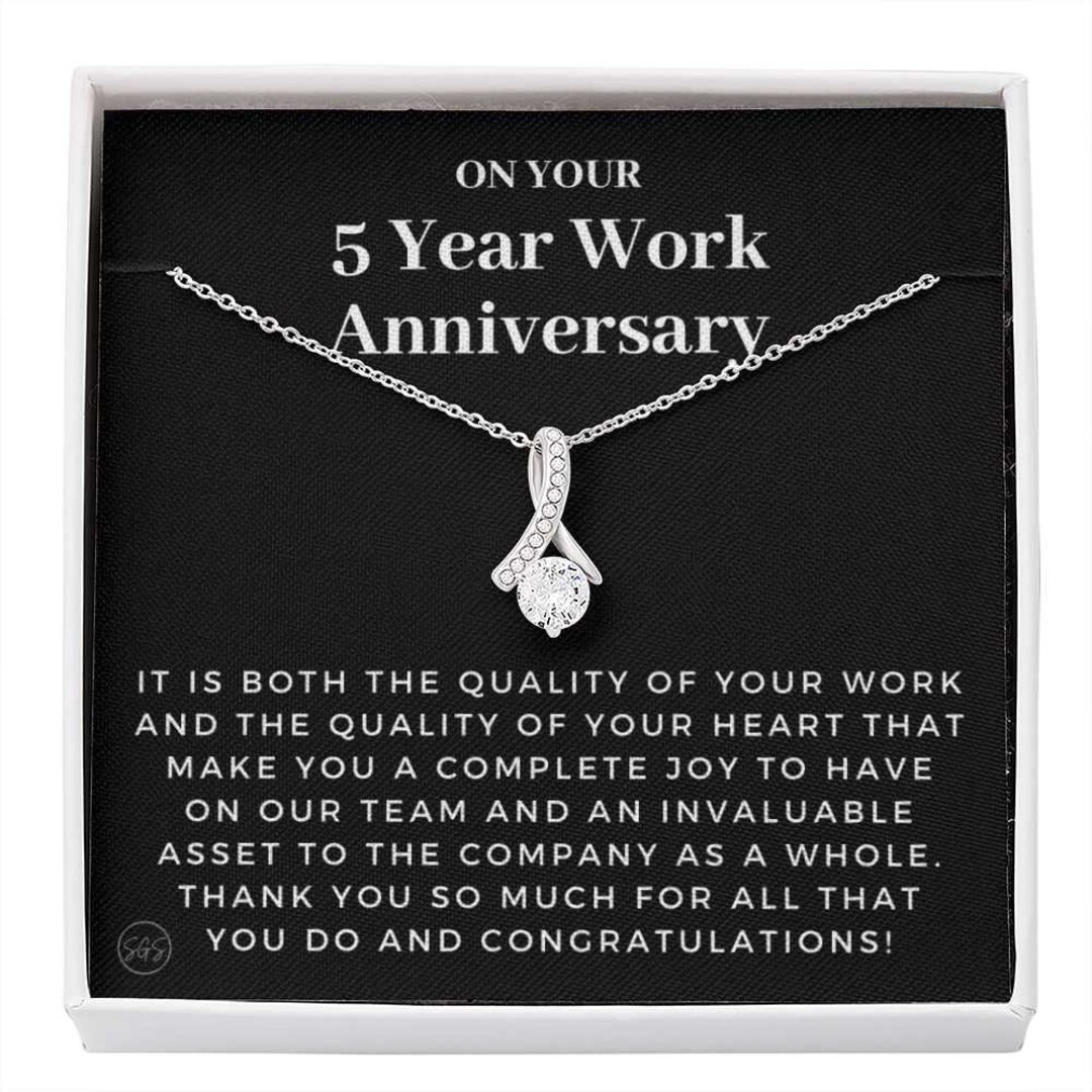 5 Year Job Anniversary Gift Thank You Gift From Boss Etsy
