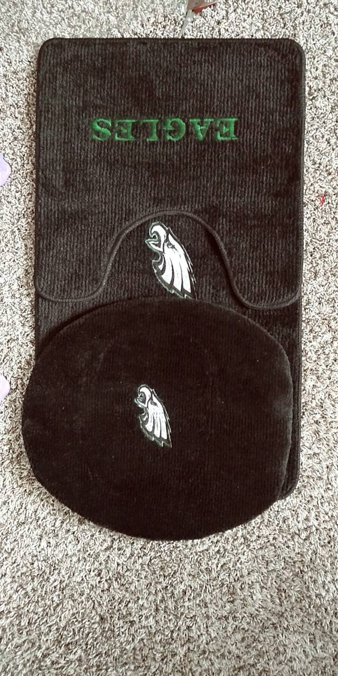 Custom Text on 3 Piece Set 3 Piece Bathmat Set - Etsy