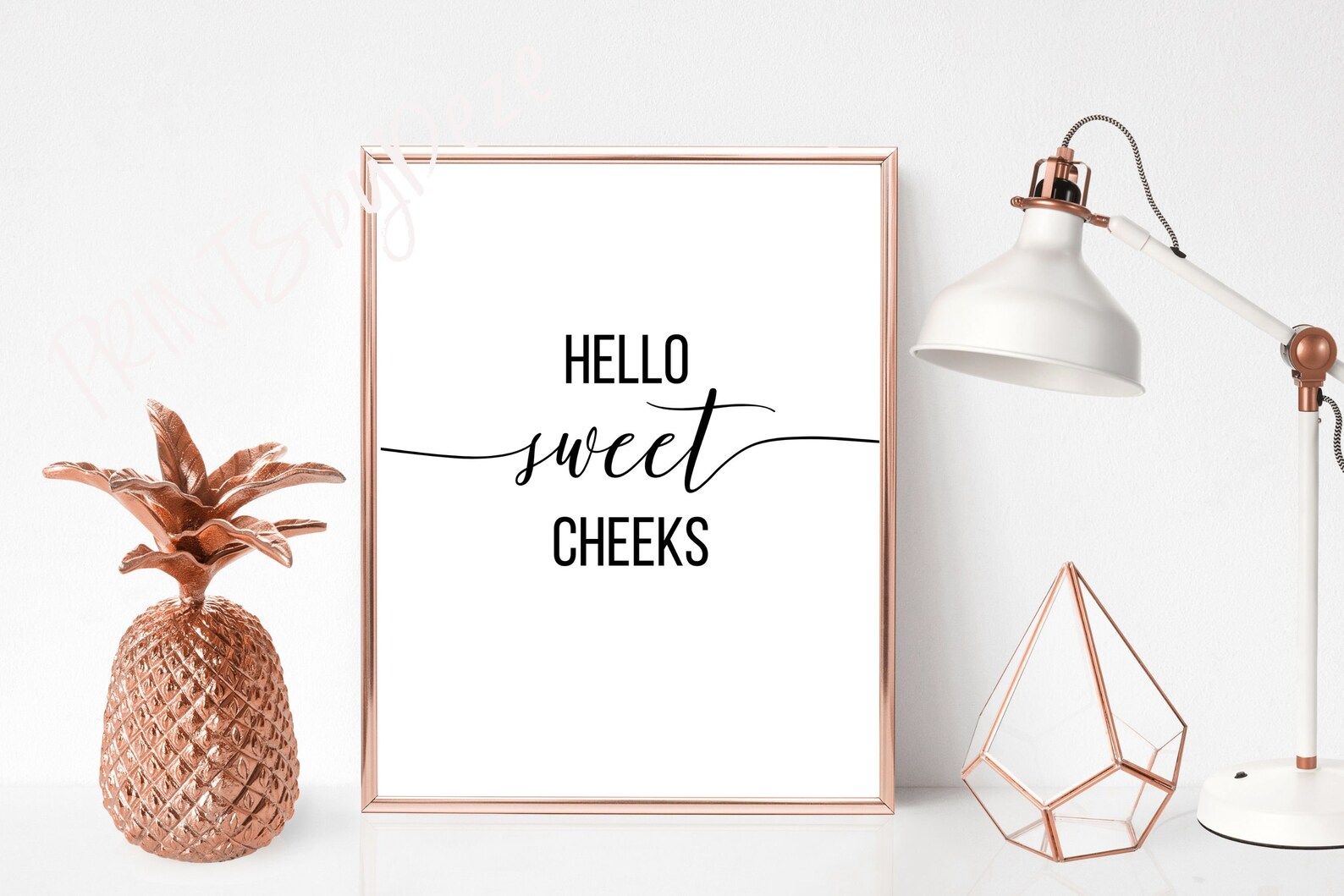Hello Sweet Cheeks Sign, Printable Bathroom Wall Decor, Toilet Art ...