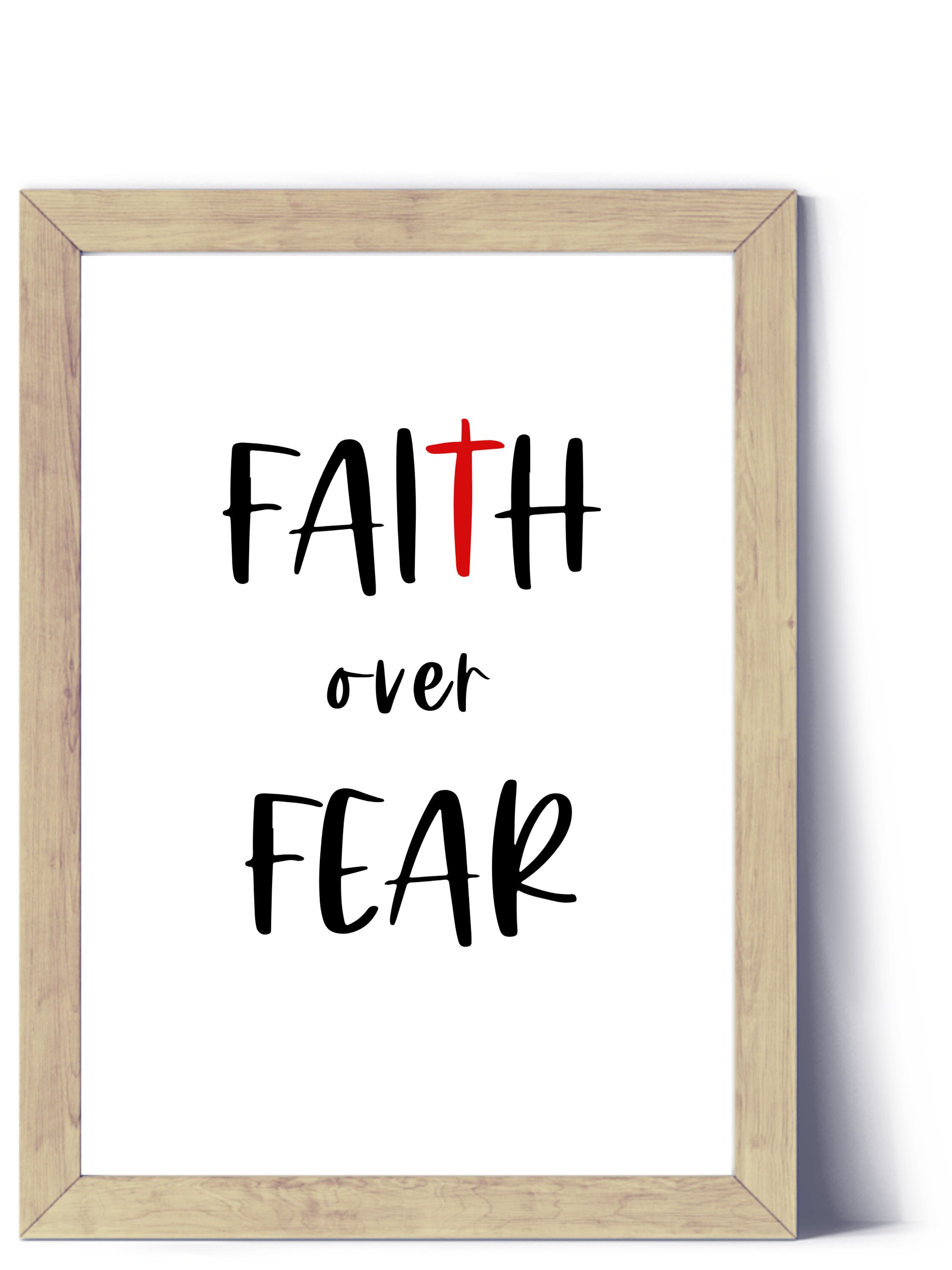 Faith Over Fear Printable Wall Art, Instant Download Motivation ...