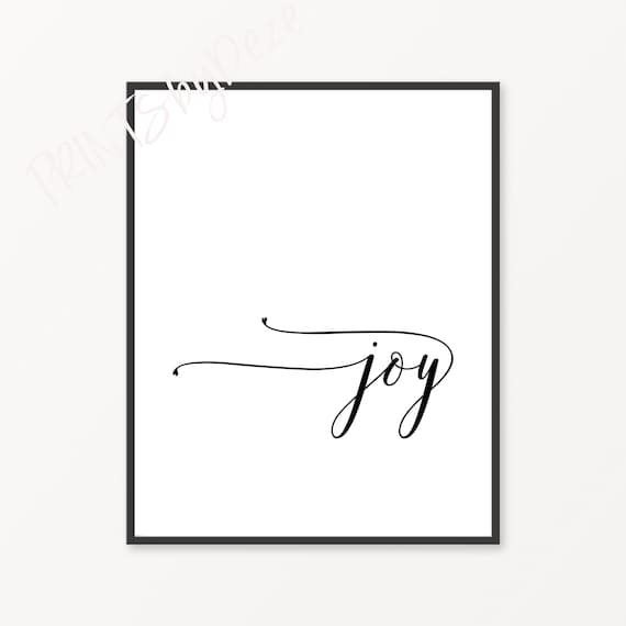 Joy Sign Joy Print Joy Poster Joy Decor Joy Art Choose | Etsy