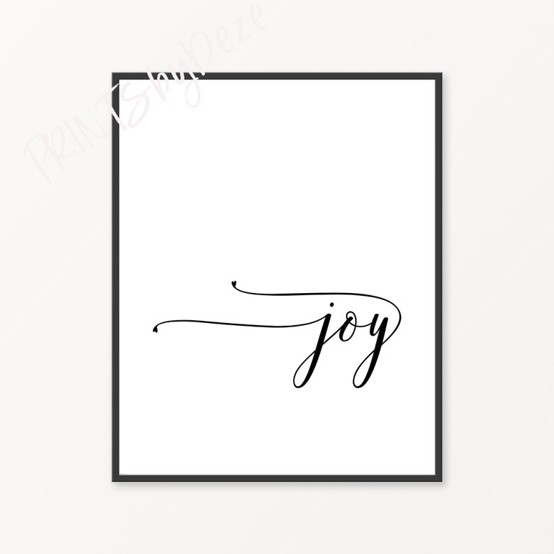 Joy Sign, Joy Print, Joy Poster, Joy Decor, Joy Art, Choose Joy, Black ...