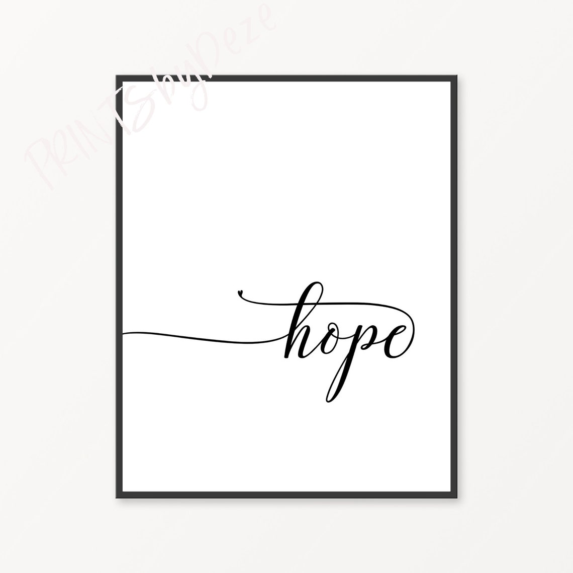 Hope Sign Hope Print Hope Poster Hope Wall Art I Choose | Etsy