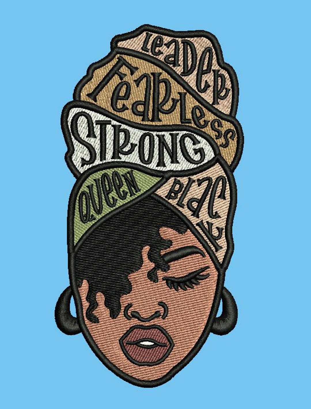 Leader, Fearless, Strong, Black Queen EMBROIDERY FILE - Etsy