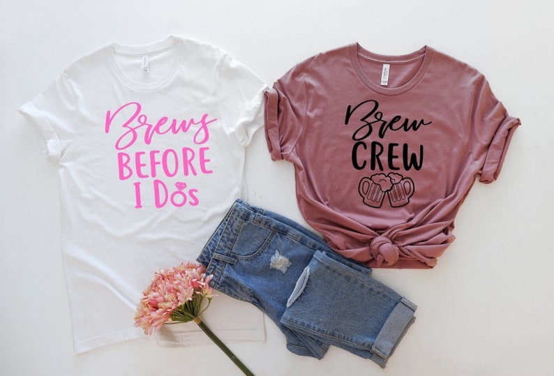Brew Crew Bachelorette Party Shirts Brews Before I Do's | Etsy