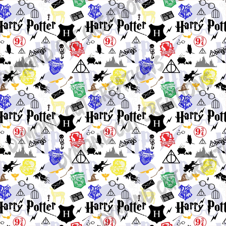 Harry Potter Inspired Pattern / Seamless Digital File / | Etsy