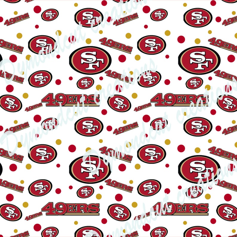 San Francisco 49ers Inspired Pattern / Seamless Digital File / | Etsy