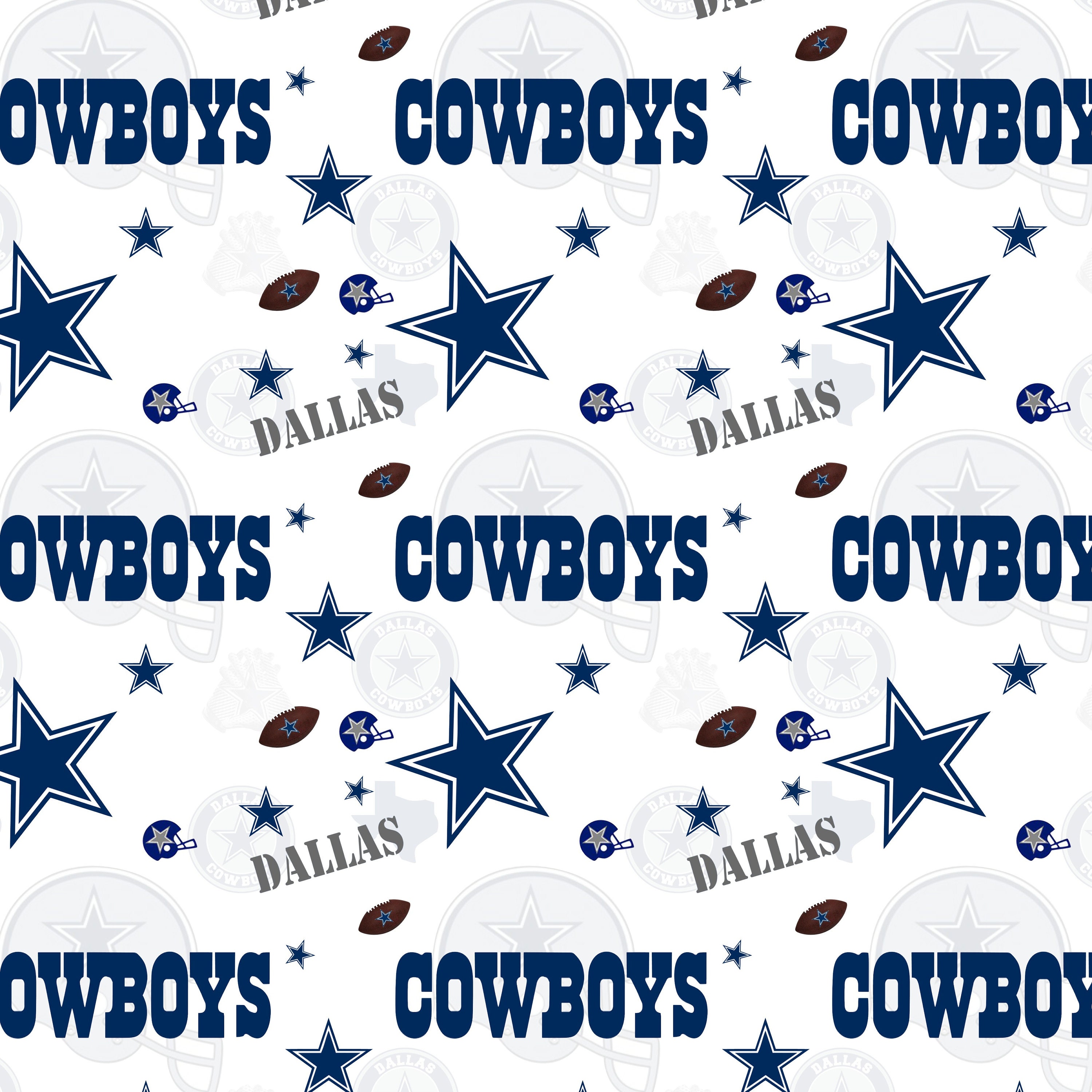 Dallas Cowboys Inspired Digital Pattern /Football/ Seamless | Etsy