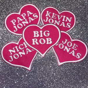 Jonas Brothers Pink Heart Iron on Patch - Etsy