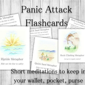 Printable Flashcards for Panic Attacks and Anxiety Featuring Acceptance ...