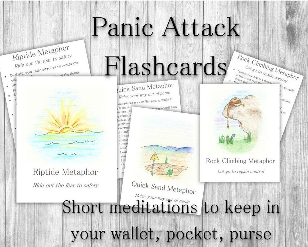 Printable Flashcards for Panic Attacks and Anxiety Featuring - Etsy
