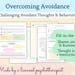 Avoidance & Shame Worksheet: CBT Therapy Packet (digital Download) - Etsy