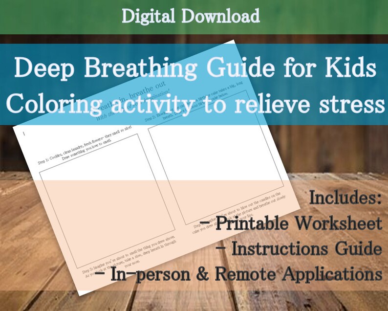Relaxing Drawing Visualization Activity to Practice Deep Breathing for ...