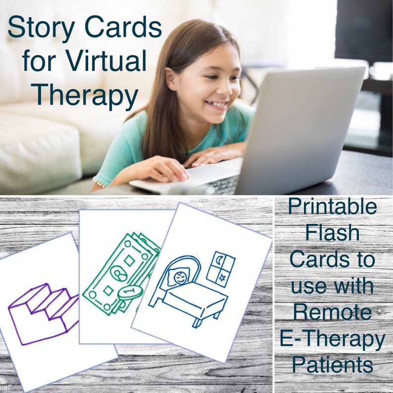 Story Cards - Printable Imaginative Play Therapy Activity for Virtual ...